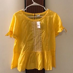 J. Crew Factory | Tops | Nwt J Crew Yellow Shirt | Poshmark